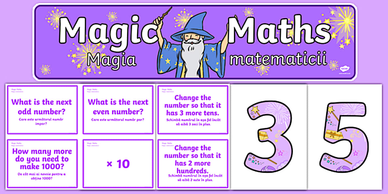 Magic Maths Challenge Pack Romanian Translation - Twinkl