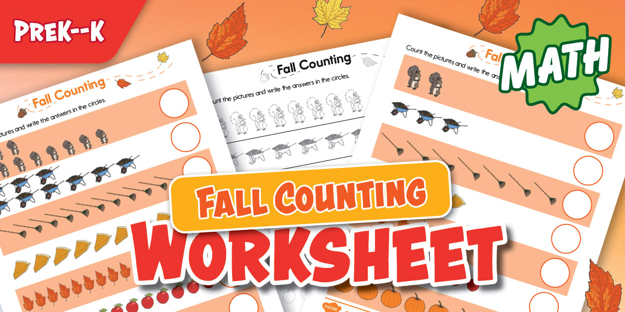 Fall Differentiated Counting Worksheet (teacher made)
