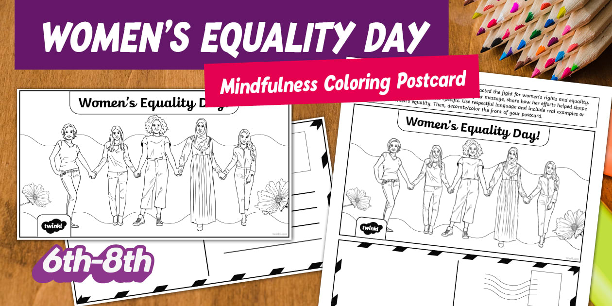 Women’s Equality Day Postcard (teacher made) - Twinkl