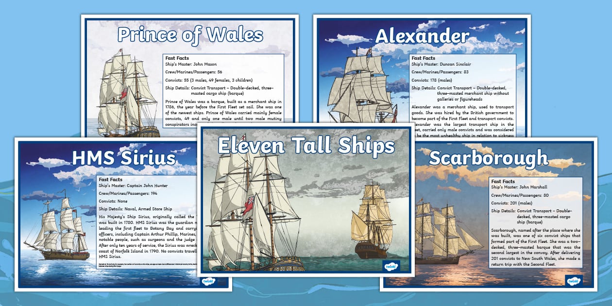 Eleven Tall Ships Information Display Posters