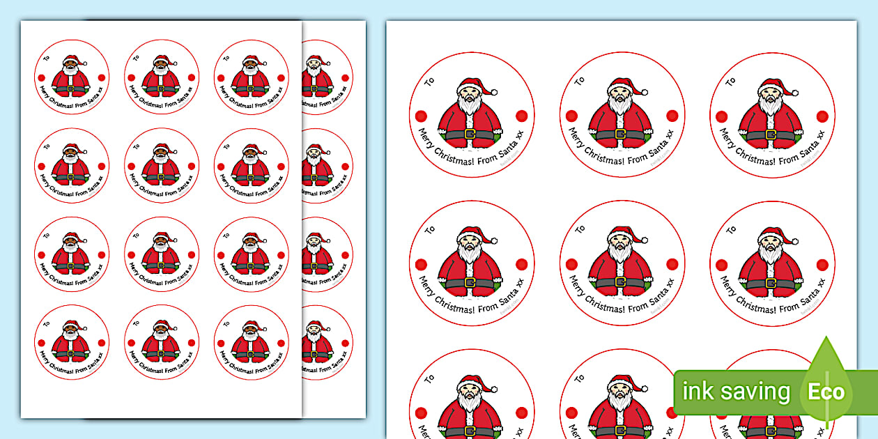Editable Santa Gift Labels - Christmas - Twinkl