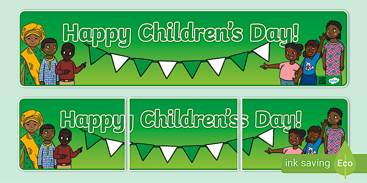 Happy Children's Day Banner - Twinkl
