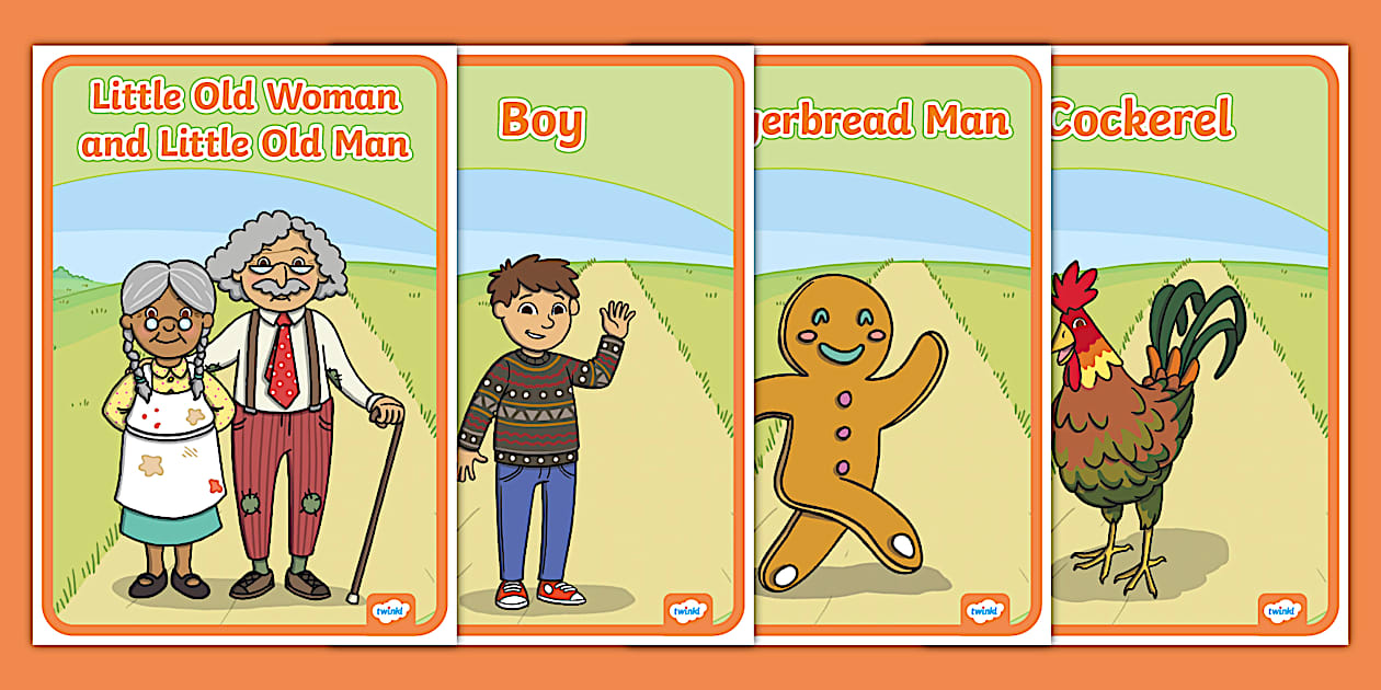 The Gingerbread Man Characters Display Posters | Twinkl