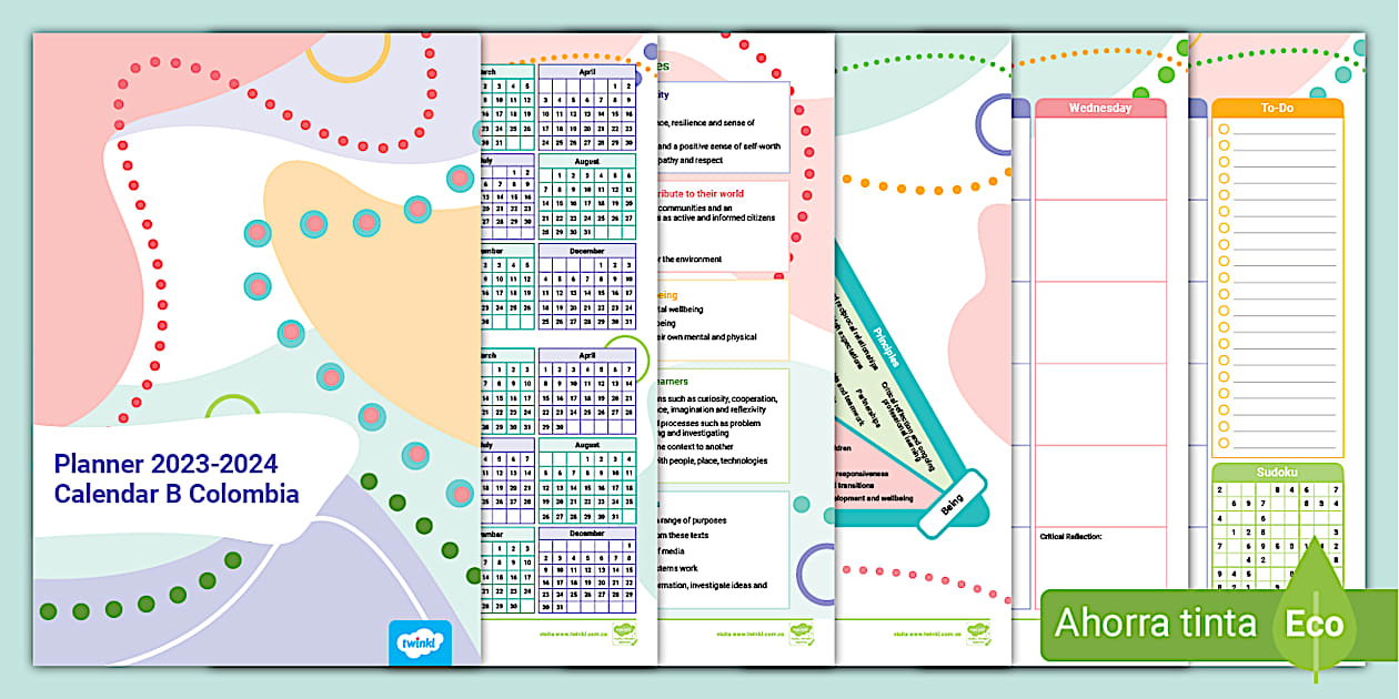 Planificador docente EYLF calendario B - Twinkl Colombia