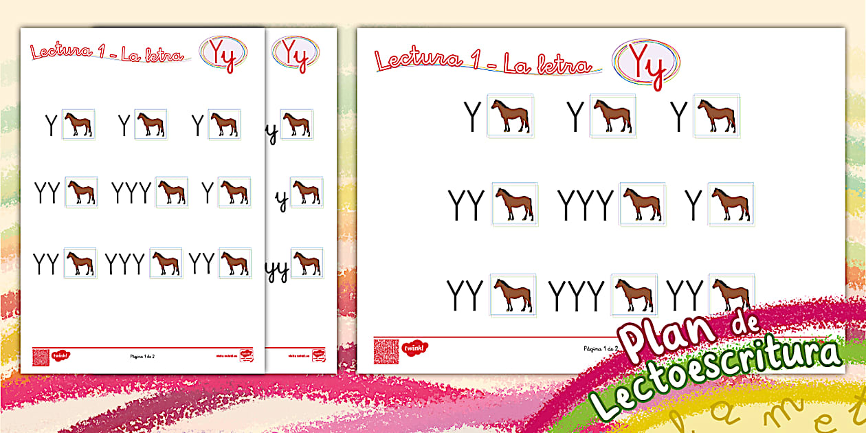 Plan de lectoescritura: La letra Y - Lectura 1 - Twinkl