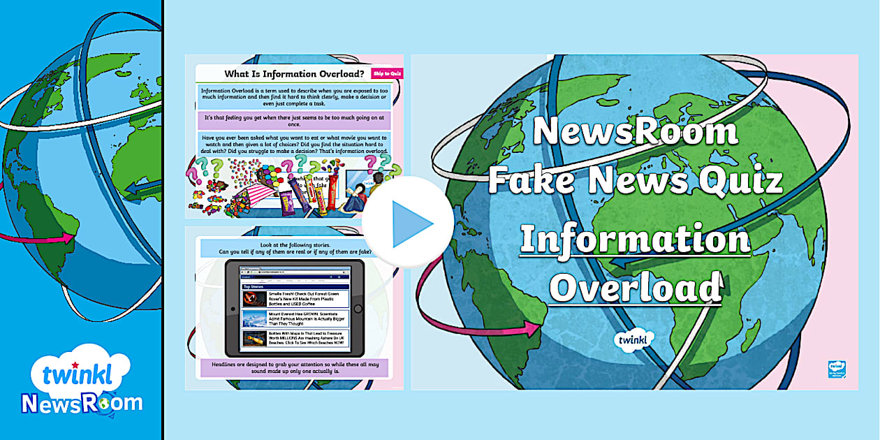 NewsRoom Fake News - Information Overload Quiz For Kids