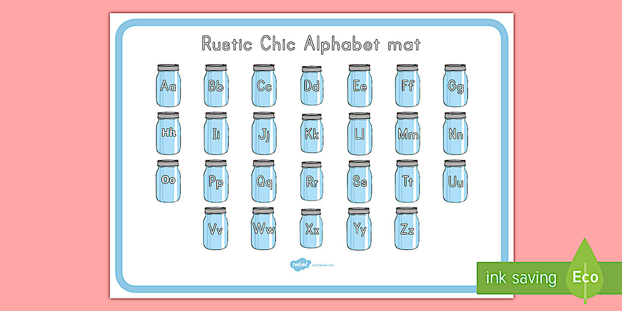 Rustic Chic Alphabet Mat (teacher made) - Twinkl