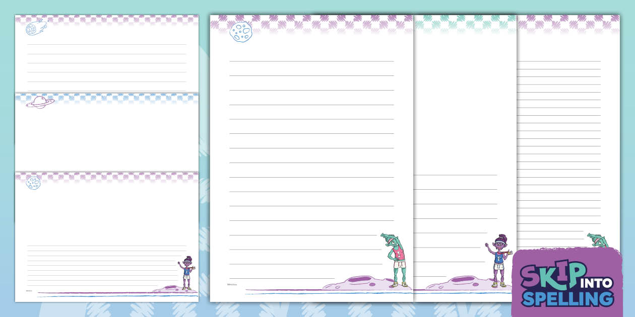 Skip Into Spelling Page Borders (teacher made) - Twinkl