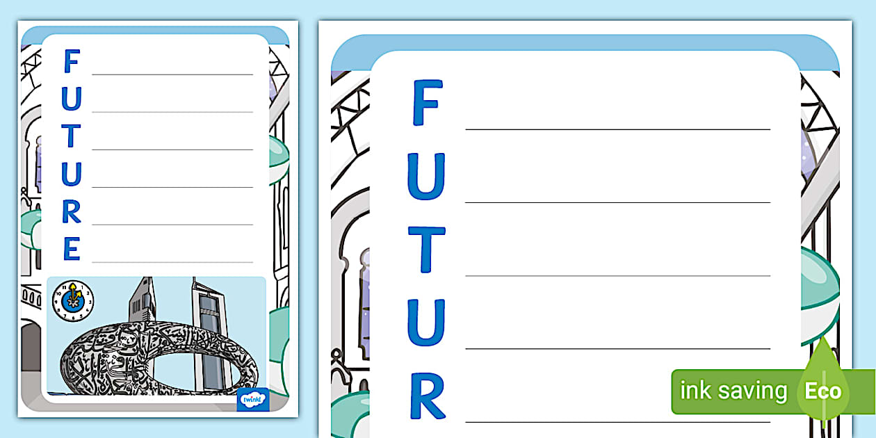The Future Acrostic Poem Template (teacher made) - Twinkl