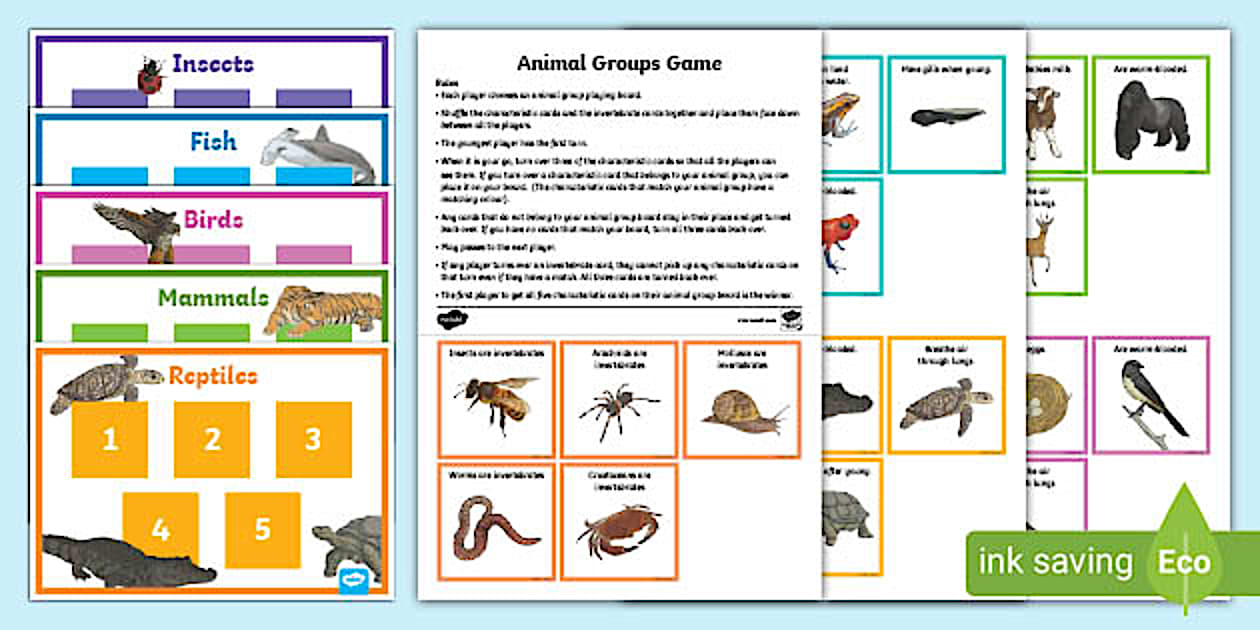 Classifying Animals Game - Animal Groups Game (teacher made)