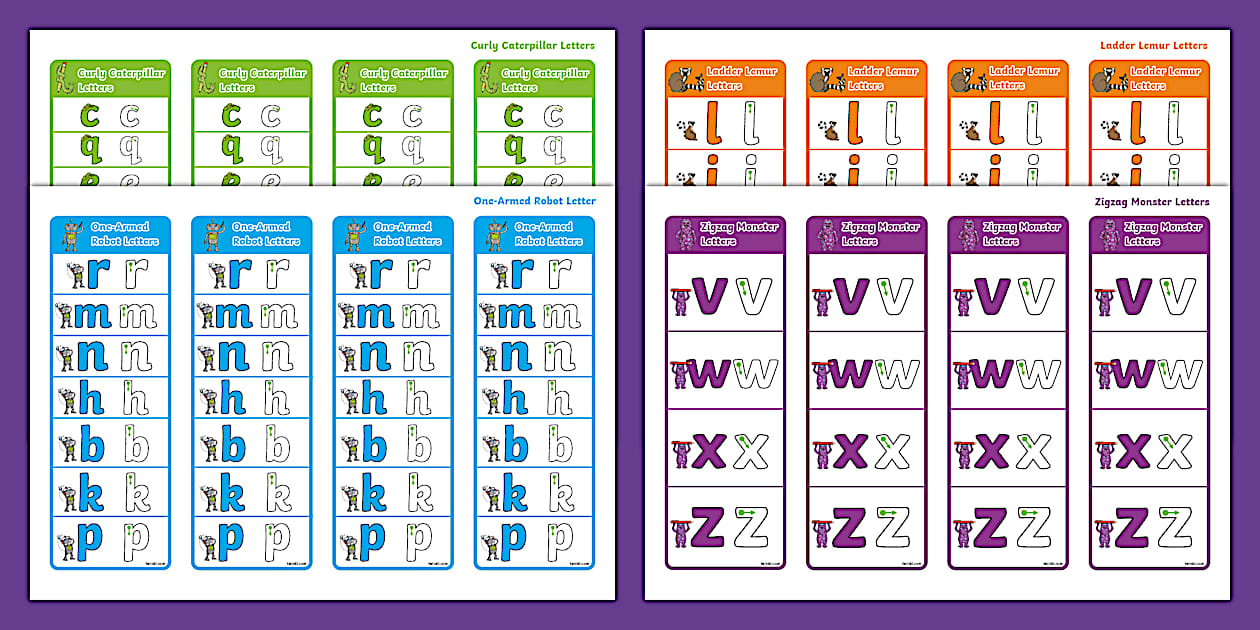Twinkl Handwriting Letter Formation Family Bookmarks
