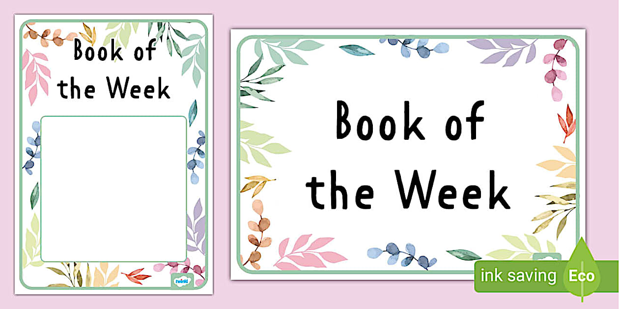 Colourful Botanical Book of the Week Display Poster - Twinkl