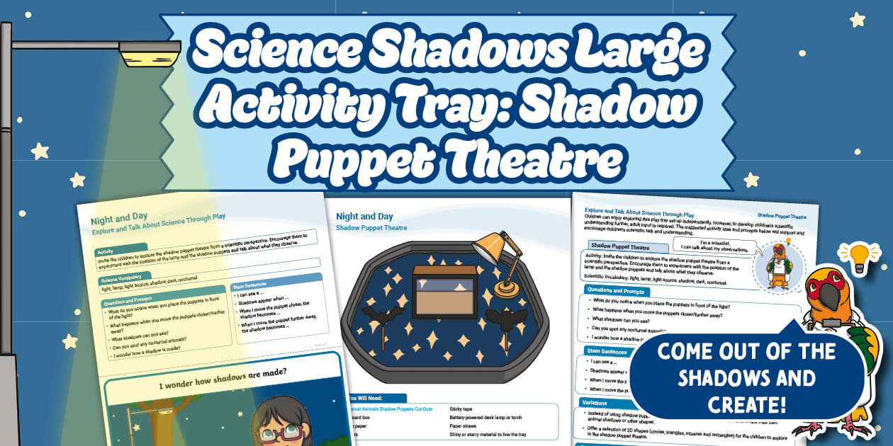 Science Shadows Large Activity Tray: Shadow Puppet Theatre