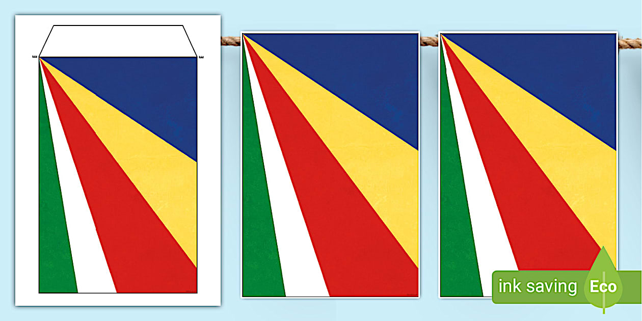 Flag of Seychelles Display Bunting (profesor hizo) - Twinkl