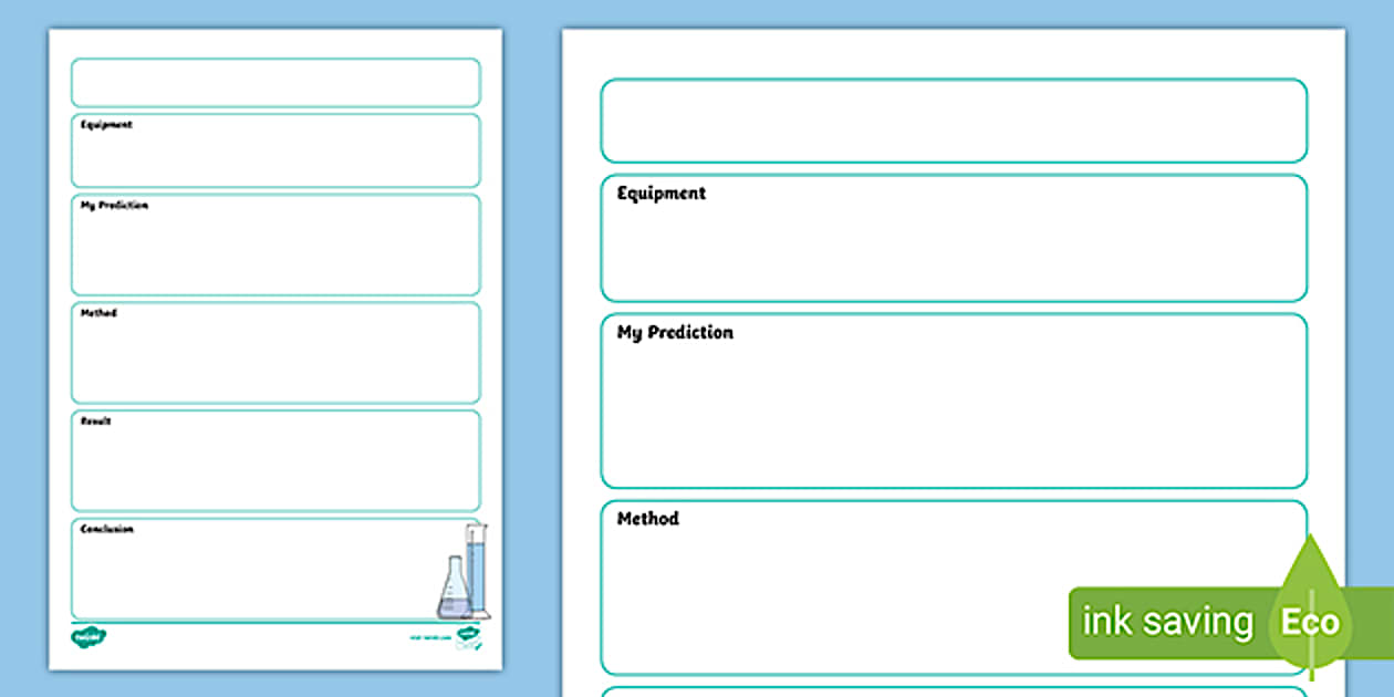 Editable Science Experiment Recording Sheet (Lehrer gemacht)