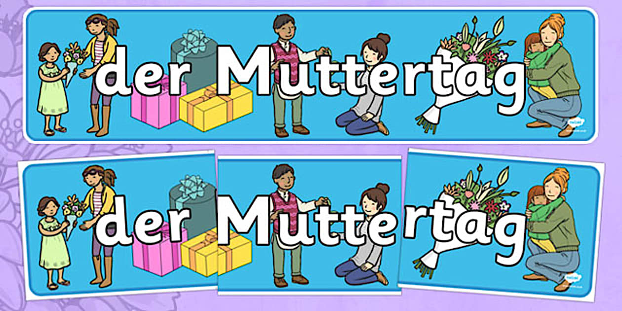 Mother's Day Display Banner German (Teacher-Made) - Twinkl
