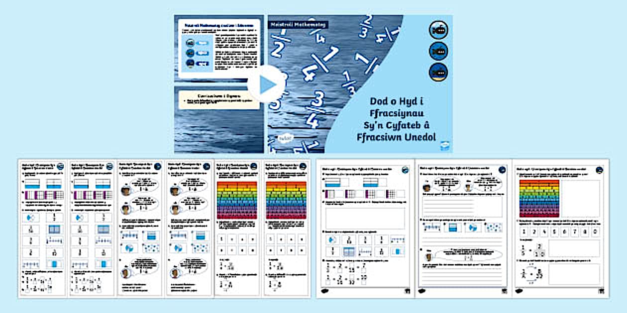 Meistroli Mathemateg: Pecyn Dysgu Dod o Hyd i Ffracsiynau Sy’n Cyfateb â