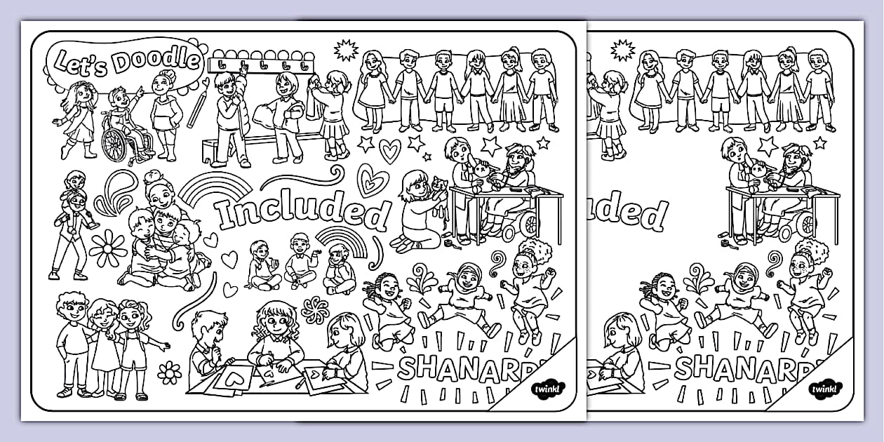 Let's Doodle About Included SHANARRI Colouring Pages