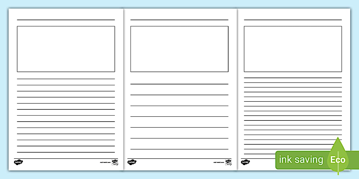 Printable Writing Paper With Picture Box | Primary Resources