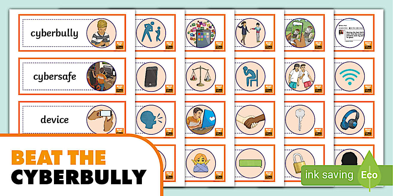 FREE! - Beat The Cyberbully: Word Cards (teacher made)