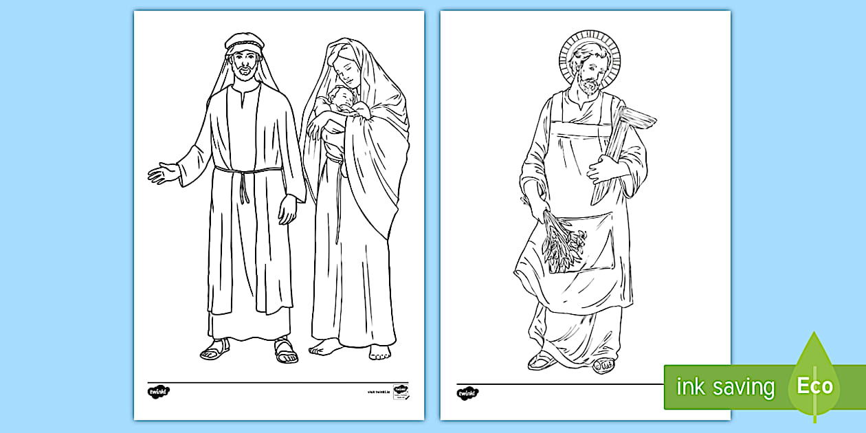 Saint Joseph Colouring Pages - Twinkl