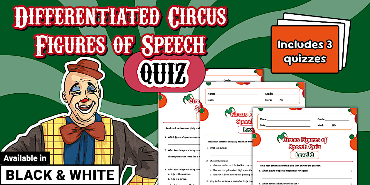 IP English Differentiated Circus Figures of Speech Quiz