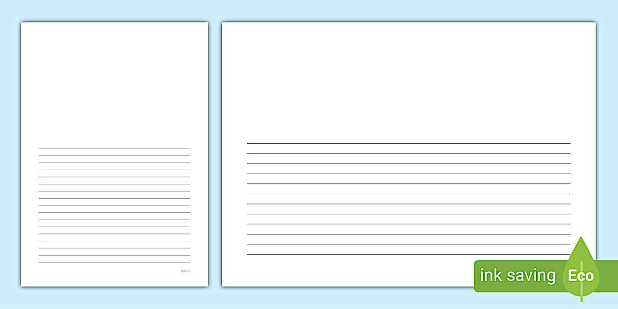 Half and Half Lined Paper (teacher made) - Twinkl