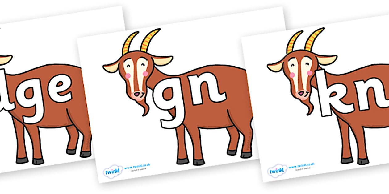 Silent Letters on Hullabaloo Goat to Support Teaching on Farmyard ...