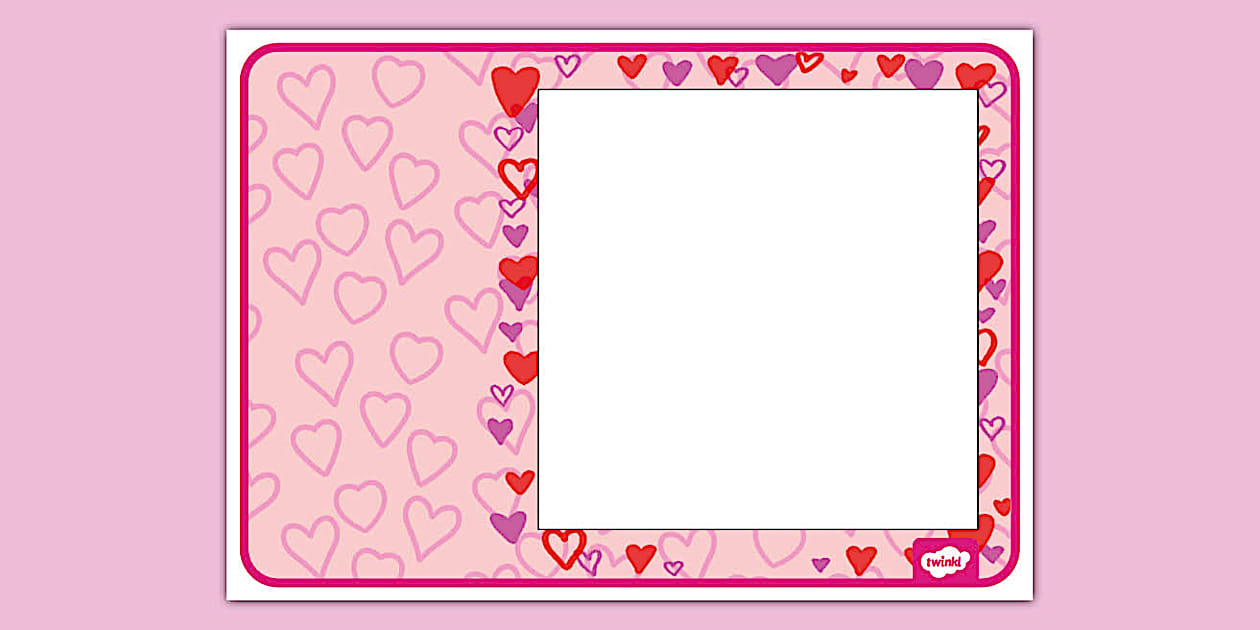 Photo Frame with Hearts (professor feito) - Twinkl