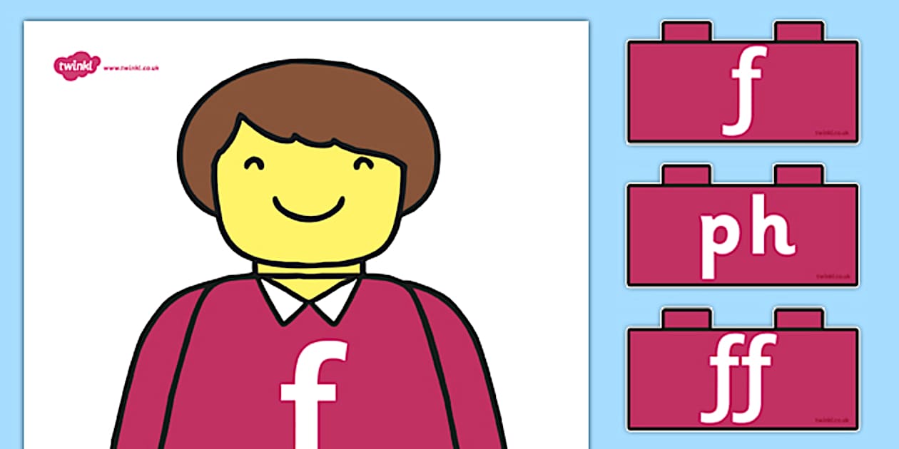 Black and White Toy Person f Sound Family Building Brick Cut Outs