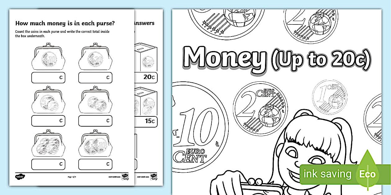 Money up to 20c (teacher made) - Twinkl