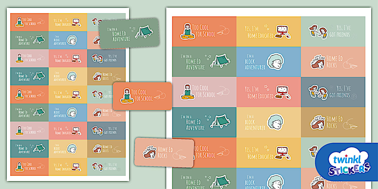 Home Education Stickers (teacher made) - Twinkl