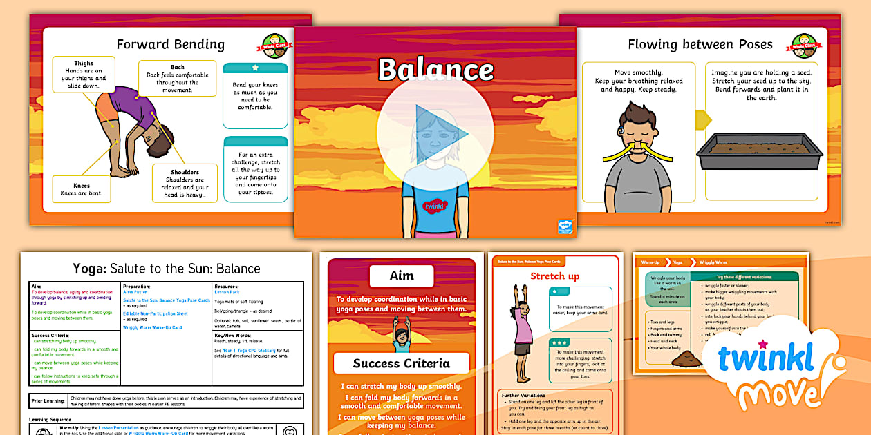 👉 Y1 Yoga Lesson Plan: Salute to the Sun Lesson 1: Balance