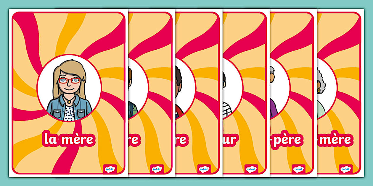 French Classroom Display Posters | Family Members - Twinkl