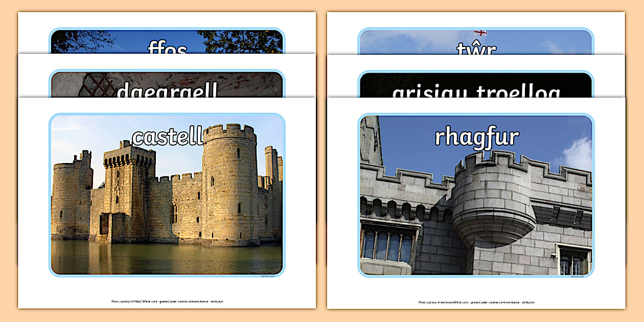 Ffotograffau Cestyll Posteri Arddangos (teacher made)