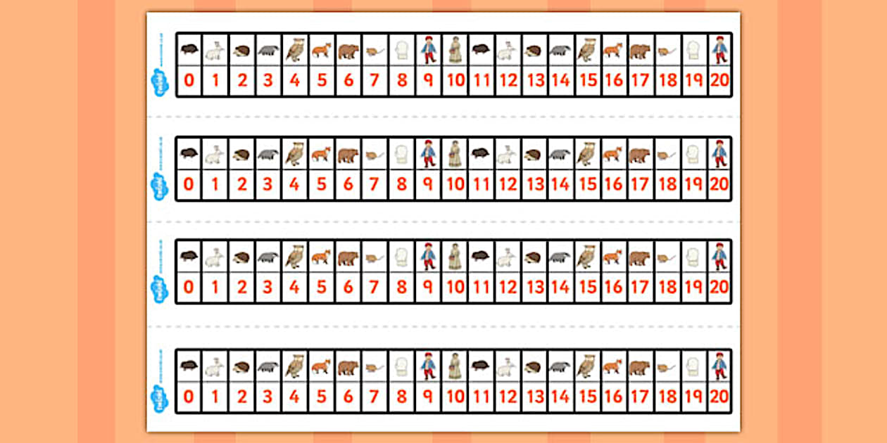 The Mitten Number Track 1-20 (teacher made) - Twinkl