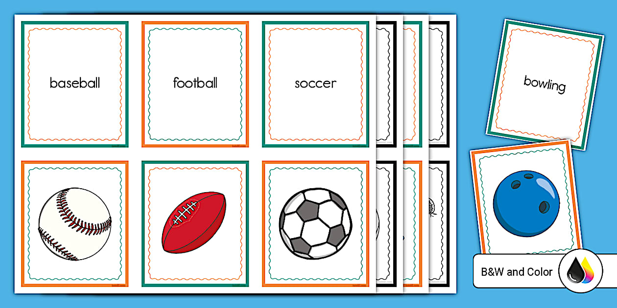 Ball and Sport Matching Game (teacher made) - Twinkl