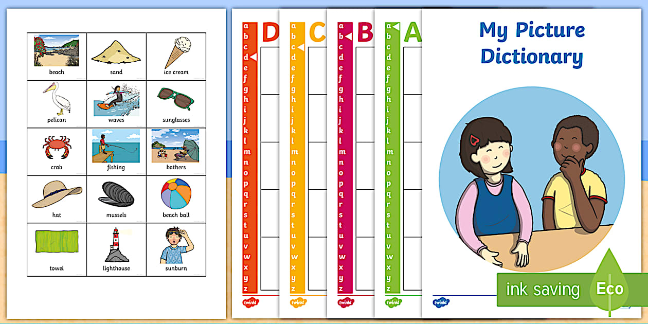 TAS Seaside Picture Dictionary and Worksheets (teacher made)