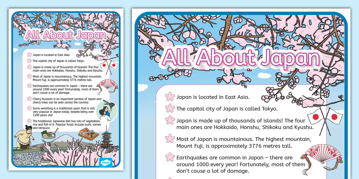 All About Japan Display Poster (teacher made) - Twinkl