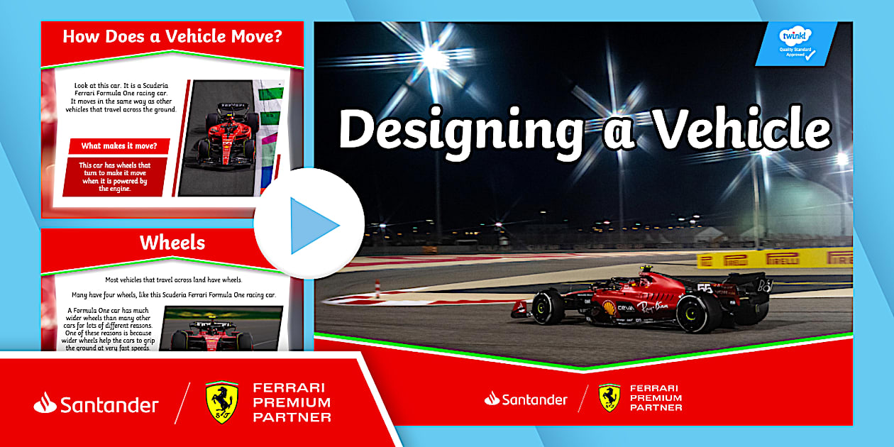 FREE! - Design an F1 Car | Santander & Scuderia Ferrari F1 | Twinkl