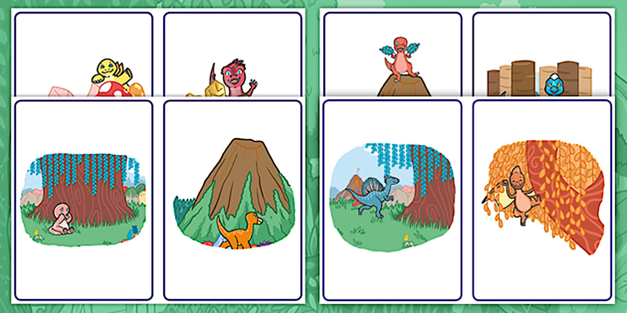 Hide-a-Saurus Preposition Cards (teacher made) - Twinkl