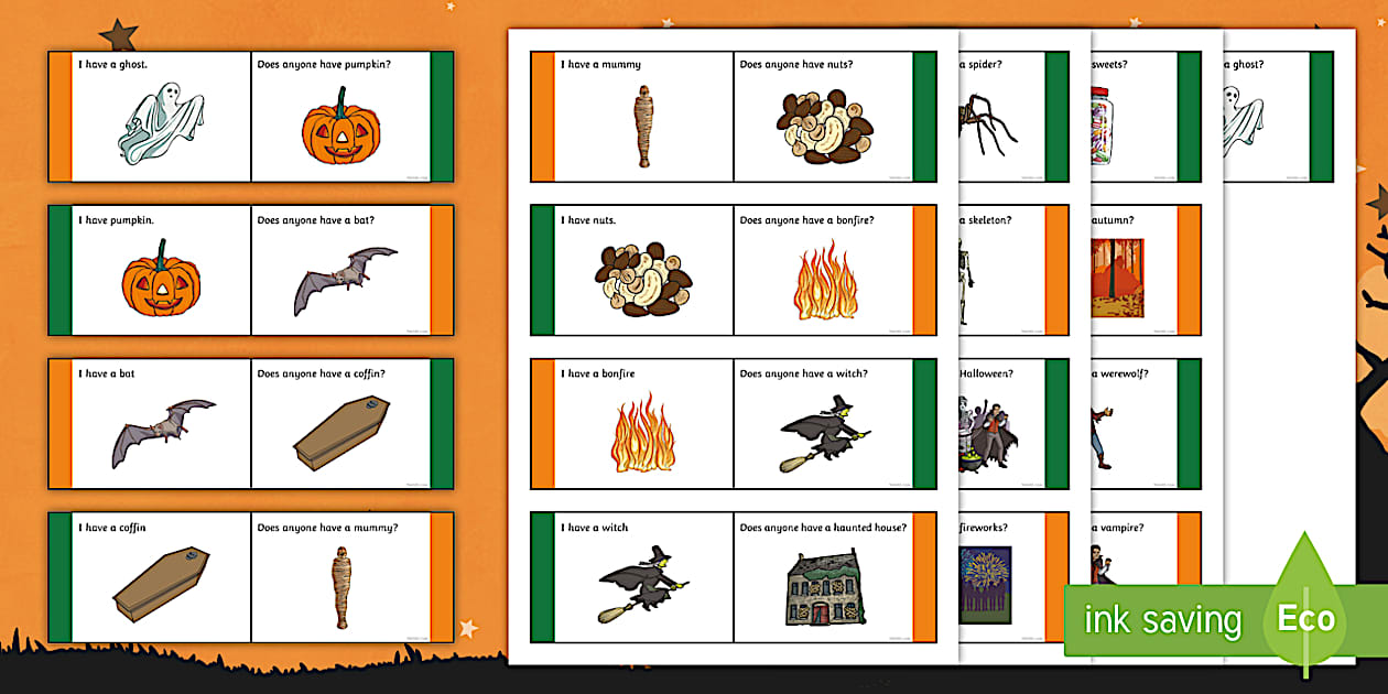 Editable Halloween Illustrated Loop Cards - Twinkl