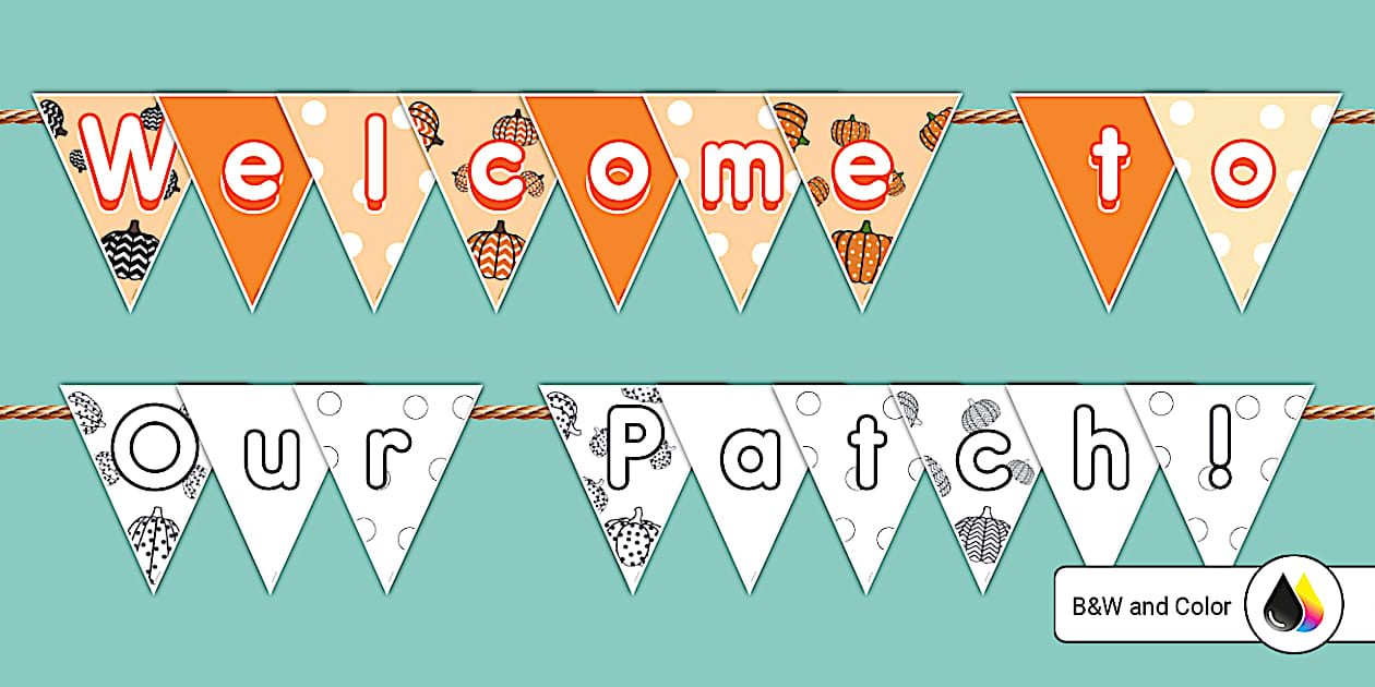 Welcome to Our Patch! Theme Bunting (teacher made) - Twinkl