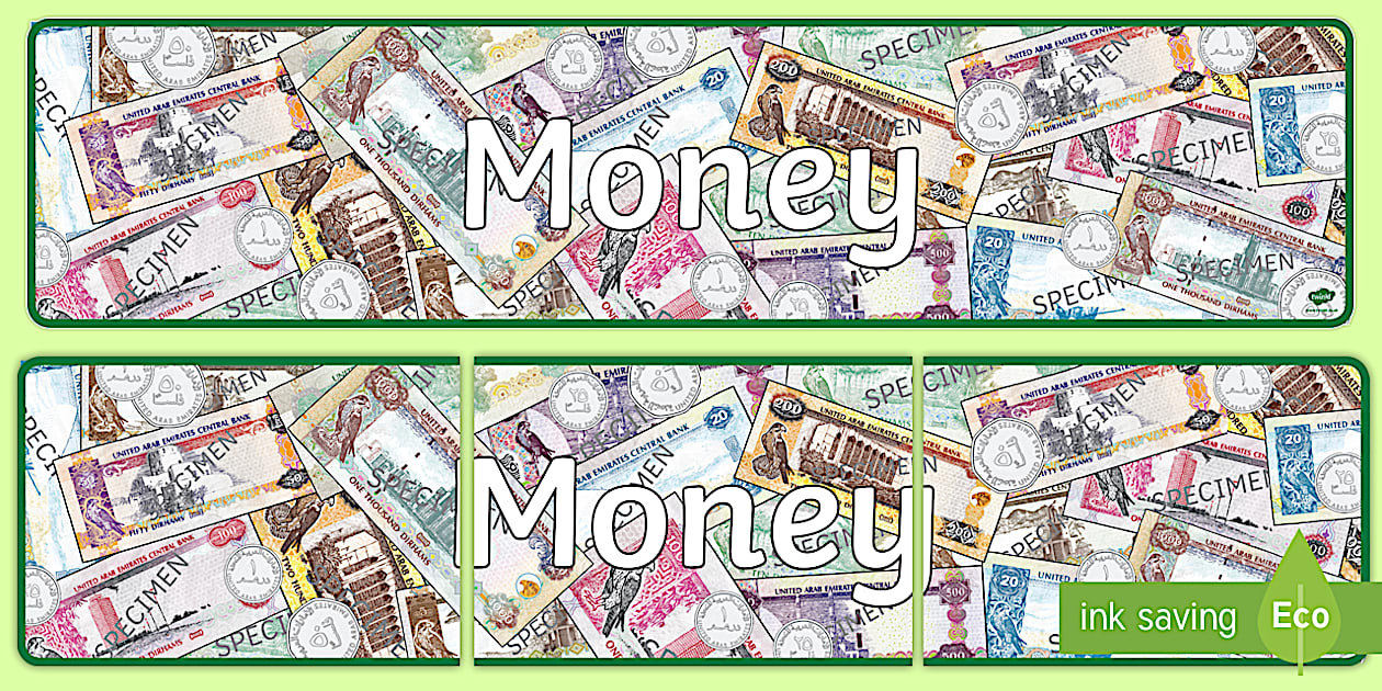 UAE Money Display Banner - Twinkl