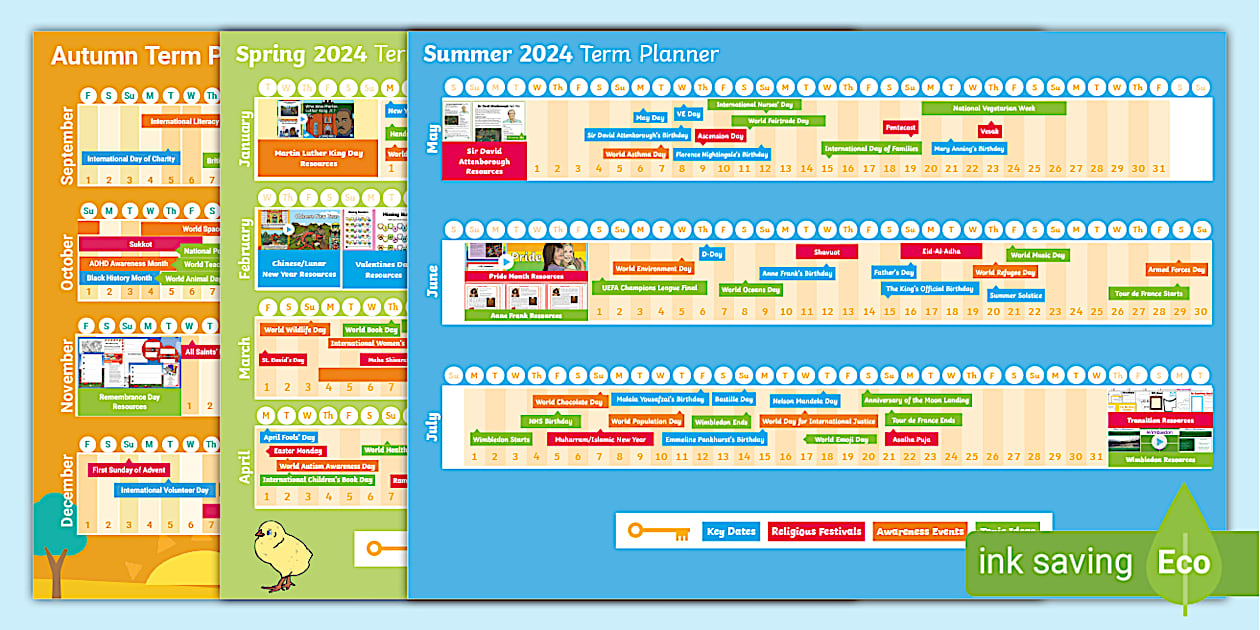 Assembly Ideas Planner and Display Calendar (teacher made)