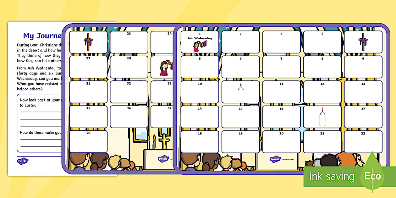 Lent - My Journey to Easter Activity (teacher made) - Twinkl