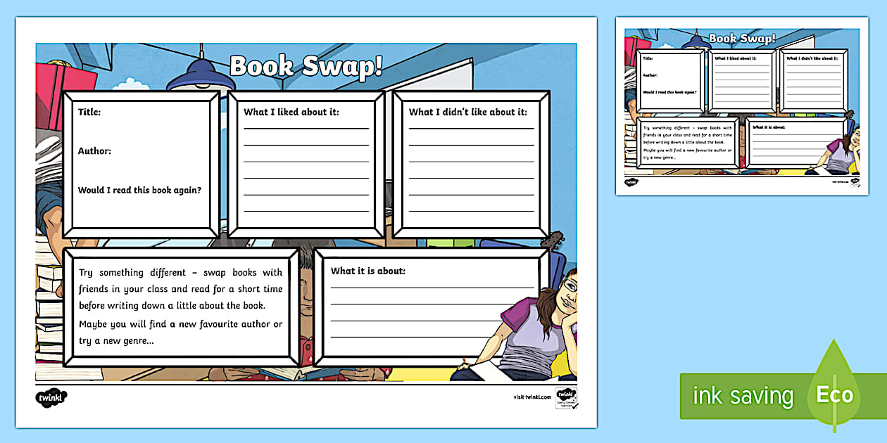 Book Swap Book Review (teacher made) - Twinkl
