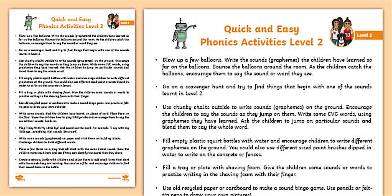 NZ Phonics: Level 2: Quick and Easy Phonics Activities