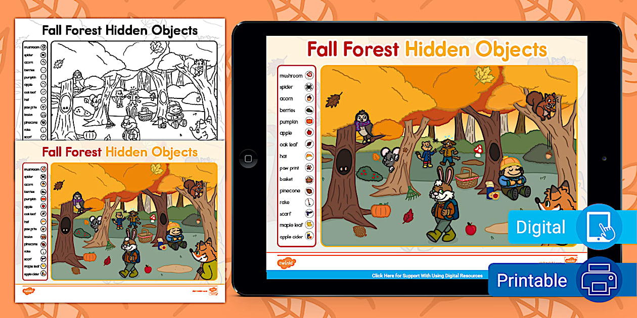 Fall Hidden Pictures | K-2 Resource | Twinkl USA - Twinkl