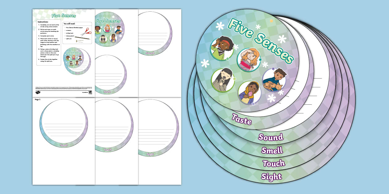 Five Senses Circles Booklet - Twinkl Science - Twinkl